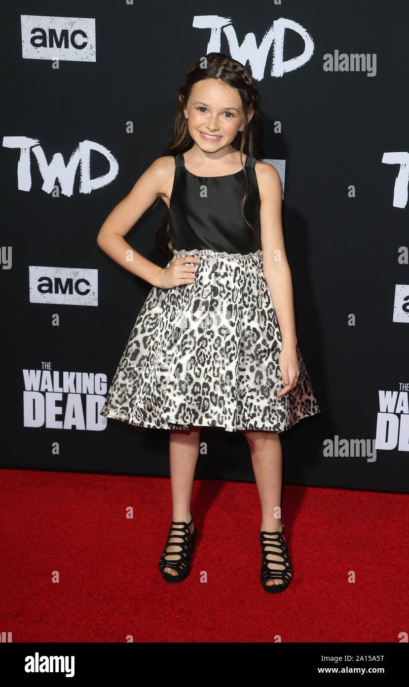 Hollywood, Ca. 23rd Sep, 2019. Cailey Fleming, at The Walking Dead ...
