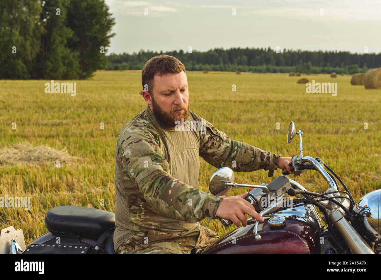 Biker Riding Motorcycle Low Angle High Resolution Stock Photography and ...