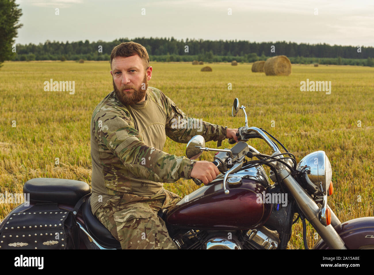 Biker riding motorcycle low angle hi-res stock photography and images ...