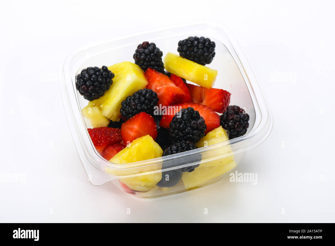 Sliced tropical fruit mix snack in the box Stock Photo - Alamy
