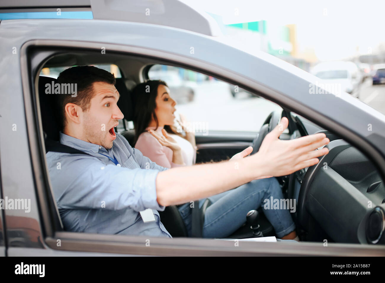Frightened driver hi-res stock photography and images - Alamy