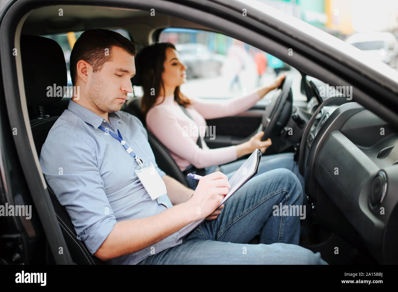 Learner driver on test hi-res stock photography and images - Alamy