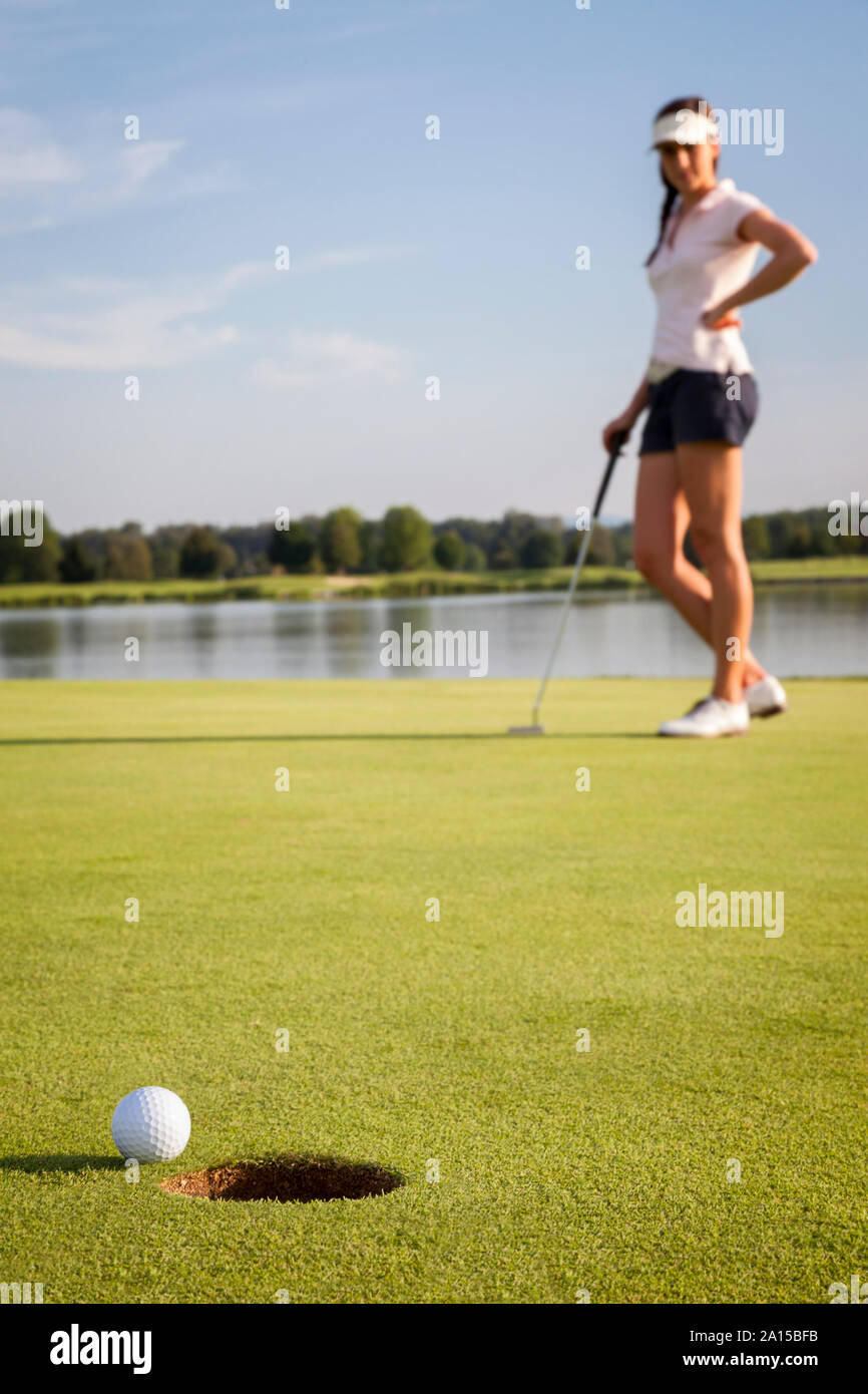 Golf putting green cup hi-res stock photography and images - Alamy