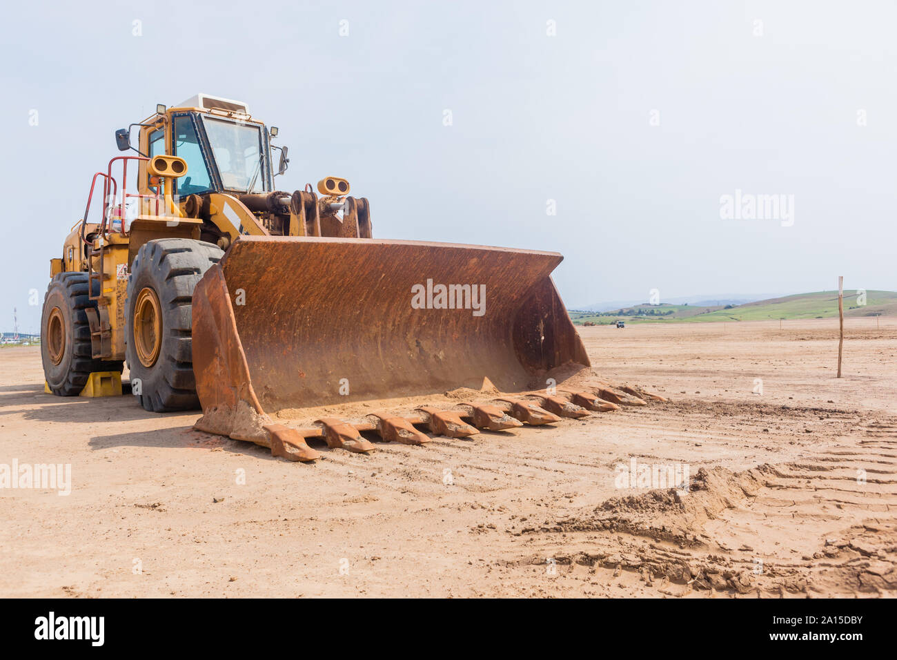 Industrial wheel loader tipper bucket scoop Vehicle parked on new ...