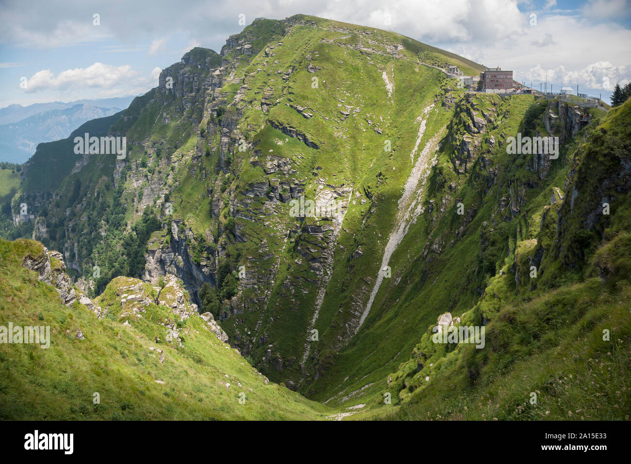 Mountain peak, Monte Generoso Stock Photo - Alamy
