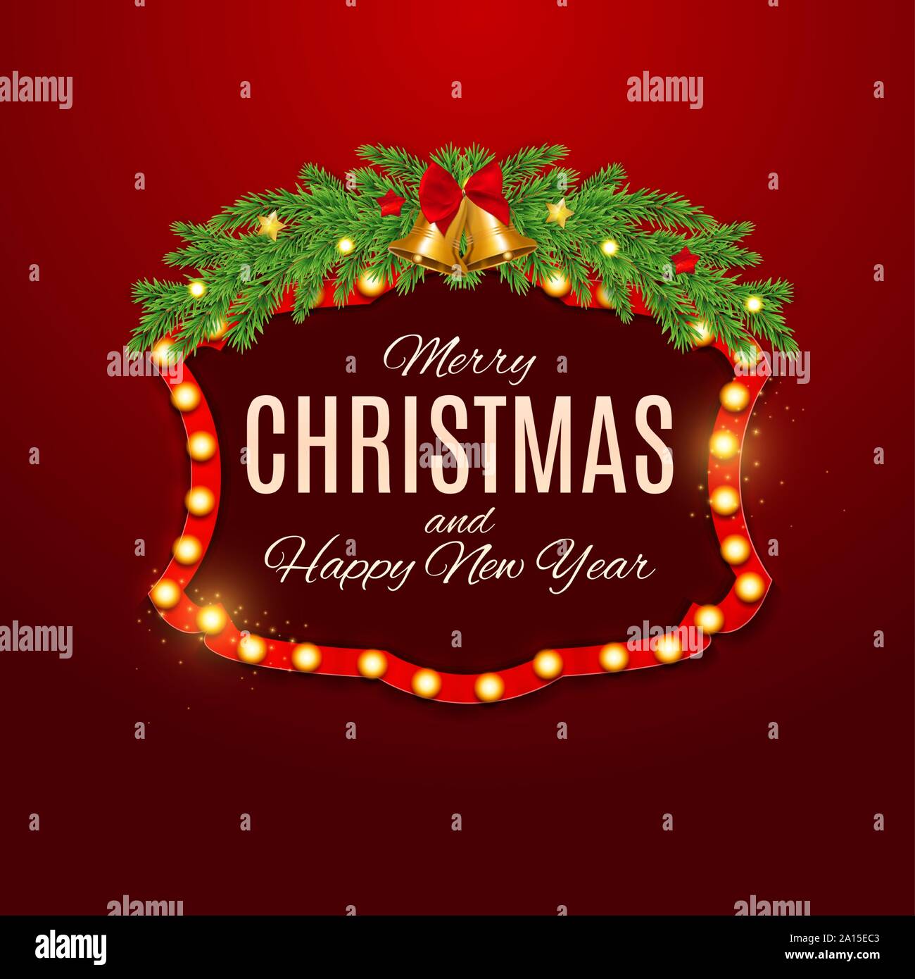 Merry Christmas and Happy New Year posters. Vector illustration Stock ...