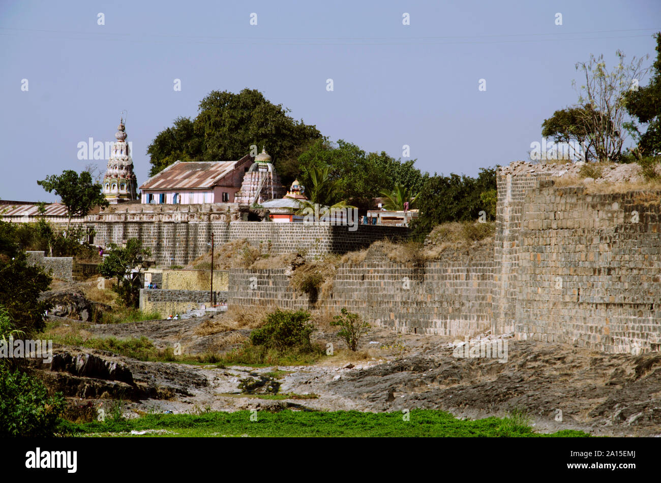Old temple near Sangameshwar Temple at Saswad, Maharashtra, India Stock ...