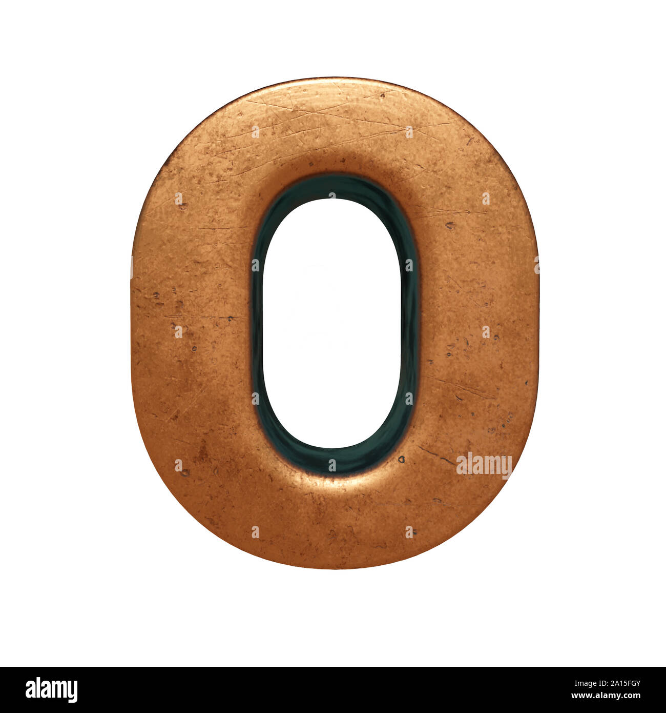 Copper metal letter 3D rendering Stock Photo - Alamy