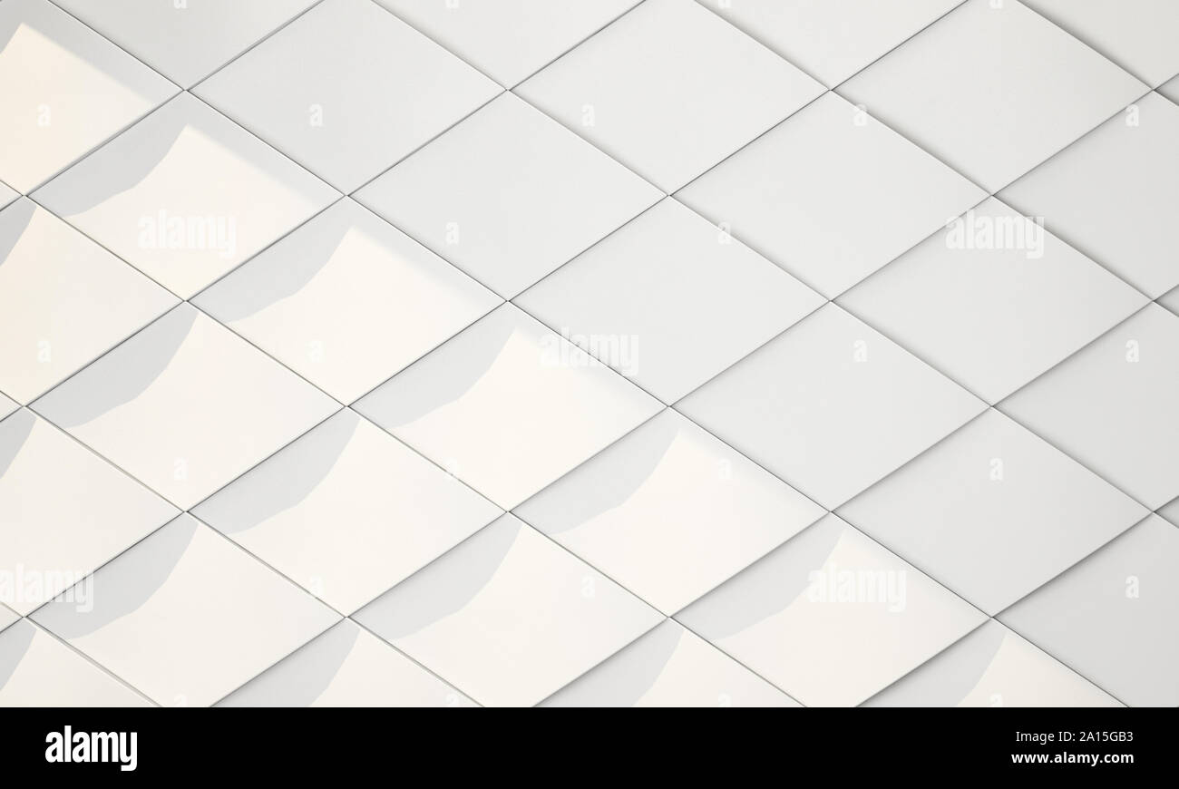 background of white rhombuses. 3d rendering Stock Photo - Alamy
