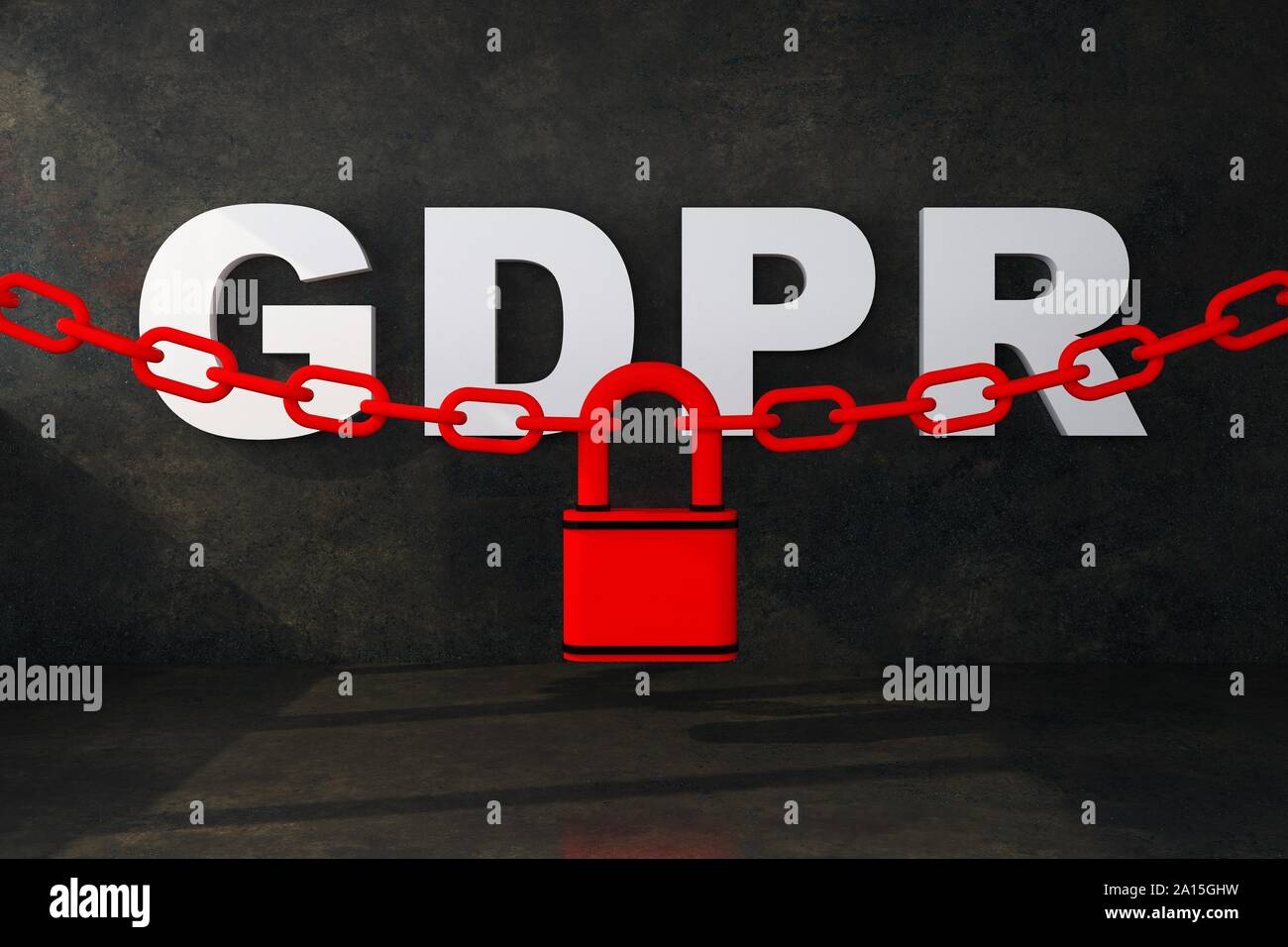 GDPR word lock concept. 3d rendering Stock Photo - Alamy