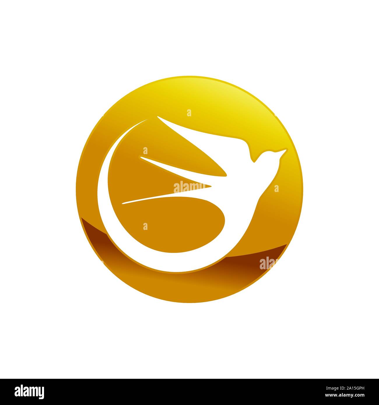 Abstract Swallow Bird Golden Emblem Vector Symbol Graphic Logo Design ...
