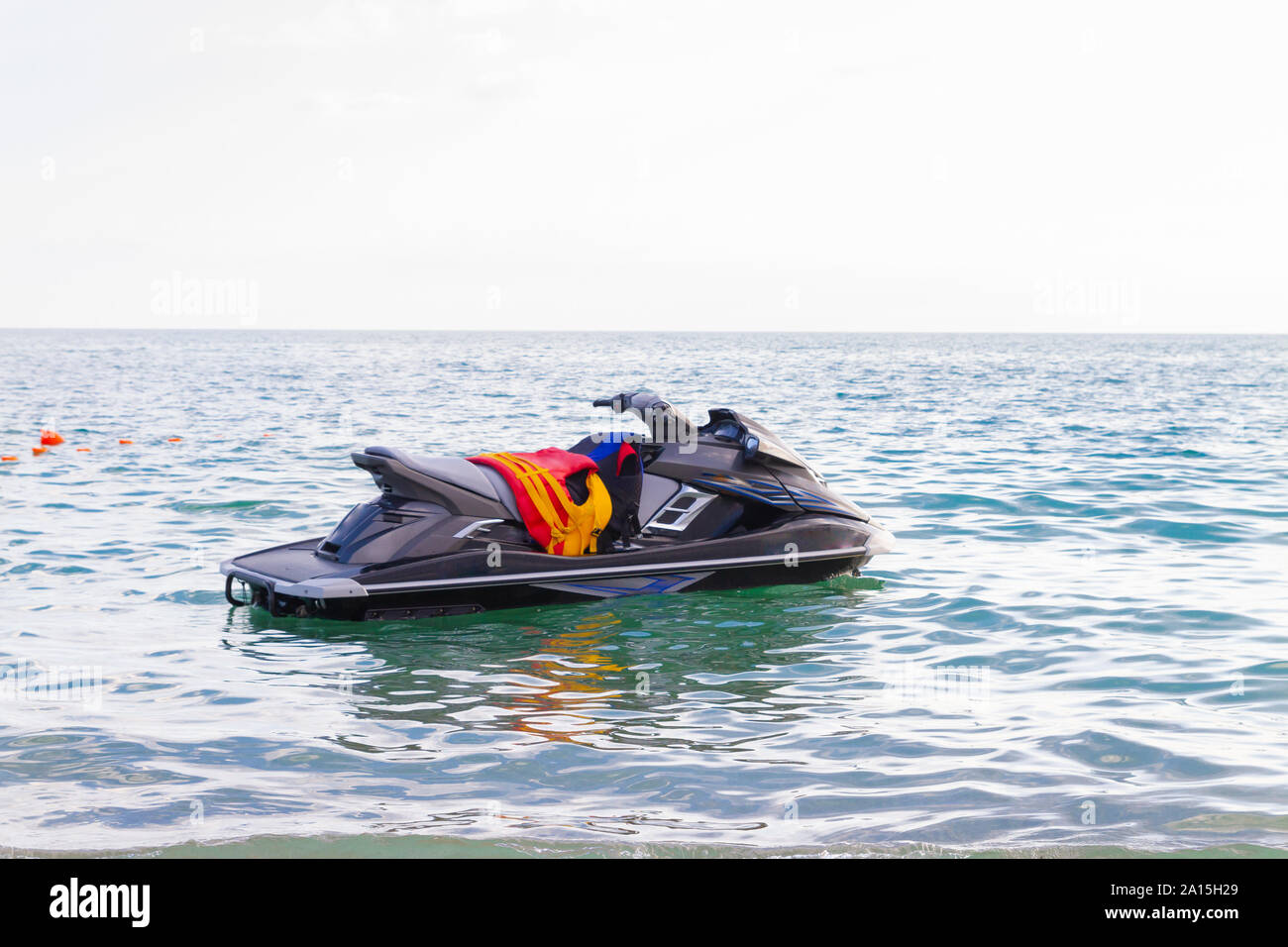 Jet ski on the black sea in summer Stock Photo - Alamy