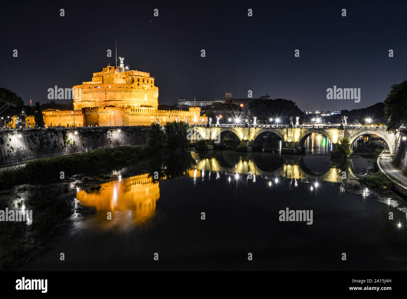 Castle St Angelo nighttime Stock Photo - Alamy