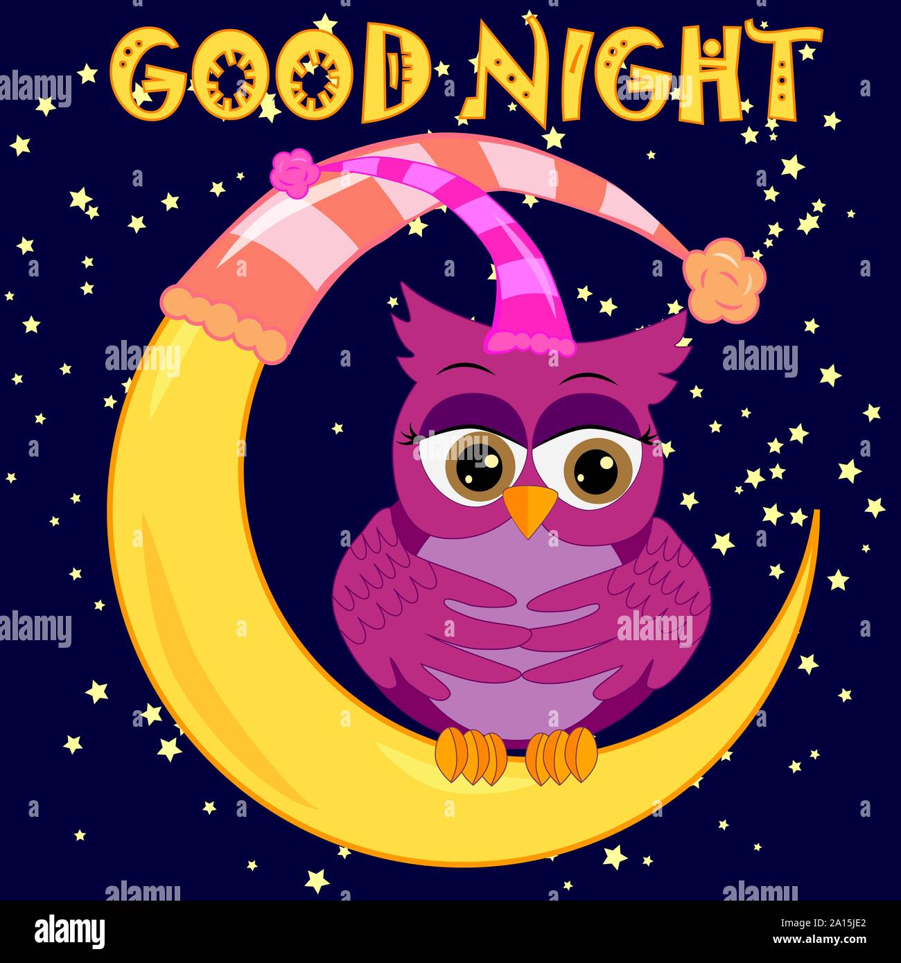 Cartoon sleeping night cap Stock Vector Images - Alamy
