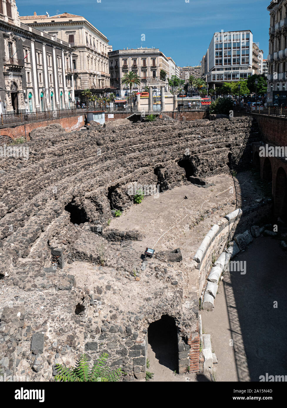 Roman Amphitheatre Piazza Stesicoro Catania Sicily Stock Photo - Alamy