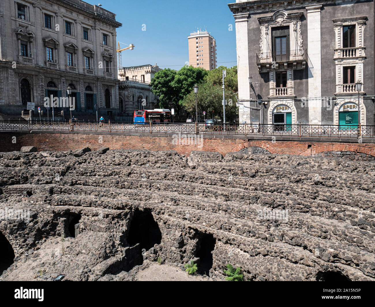 Roman Amphitheatre Piazza Stesicoro Catania Sicily Stock Photo - Alamy