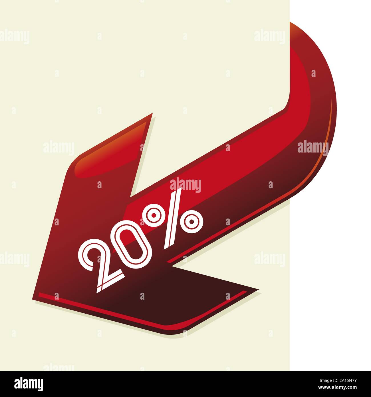 Discount or copy space blank arrow isolated. Vector illustration Stock ...