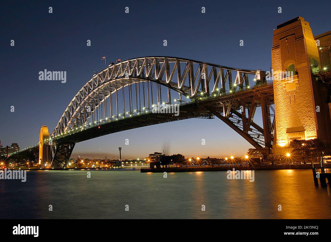 Australia, New South Wales, Sydney, Side view of Sydney Harbour bridge ...