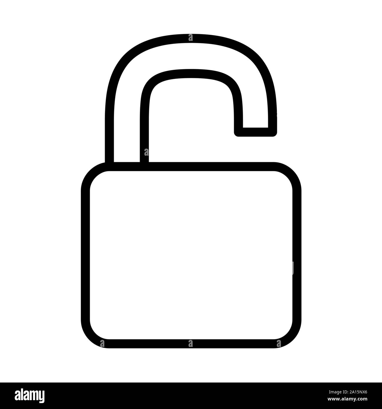 Padlock icon illustration Stock Vector Image & Art - Alamy