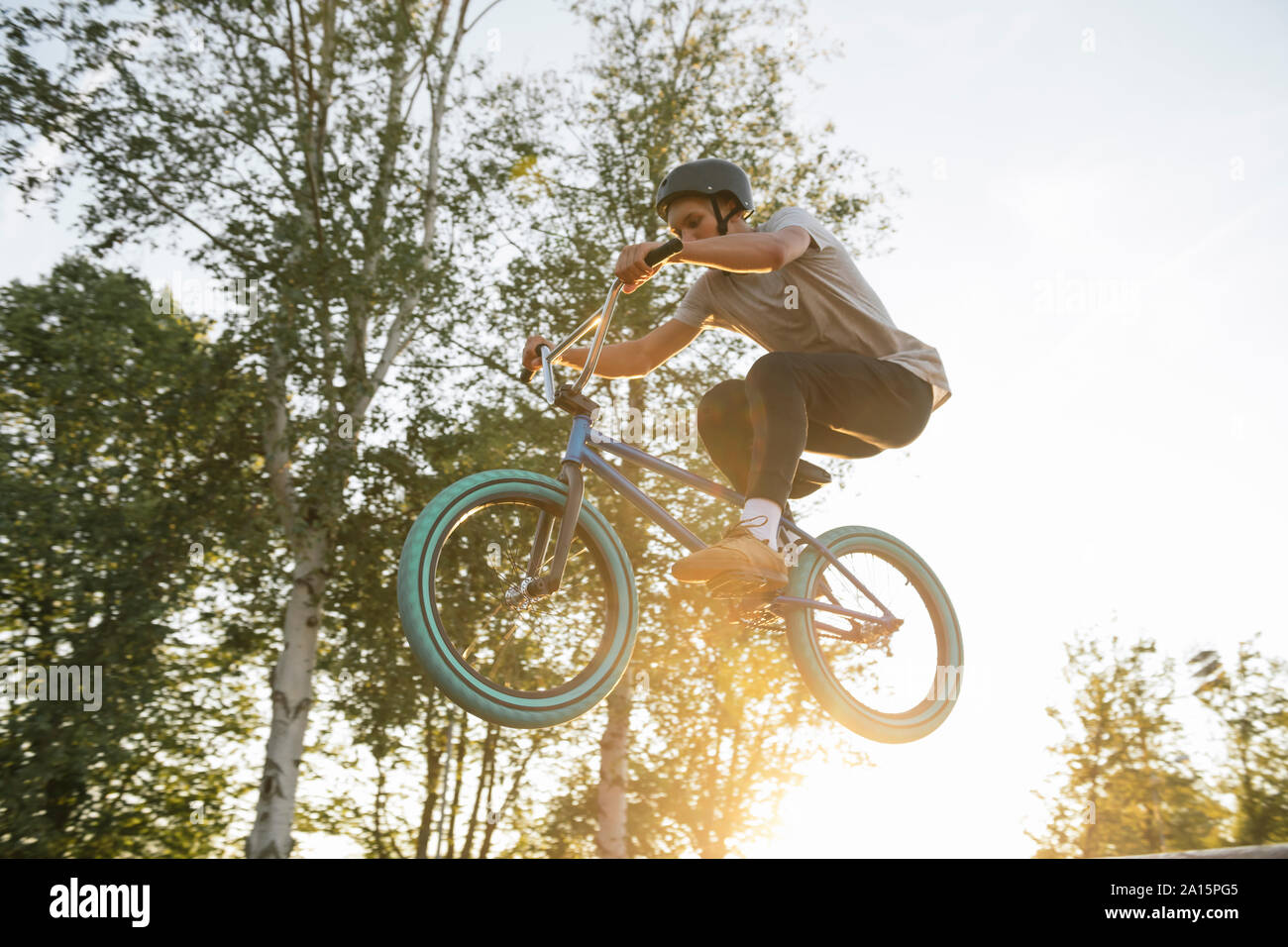 Bike at sunset hi-res stock photography and images - Alamy
