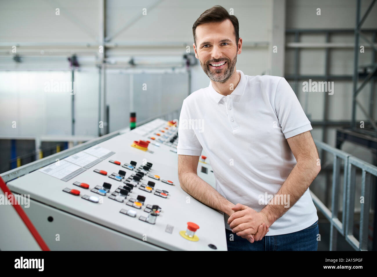 Portrait smiling worker in hi-res stock photography and images - Alamy