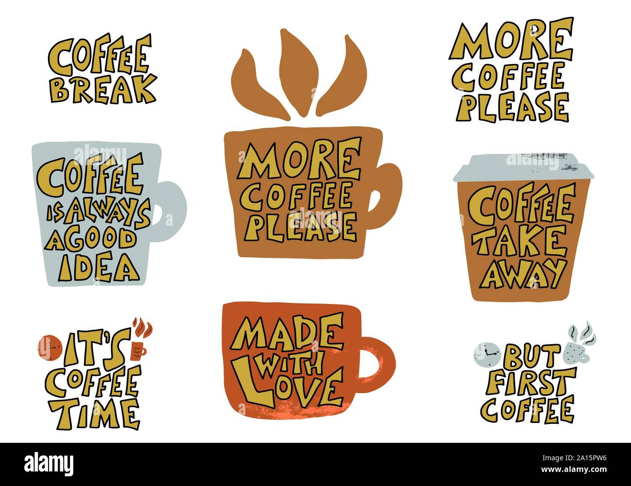 Quotes on cups Stock Vector Images - Alamy