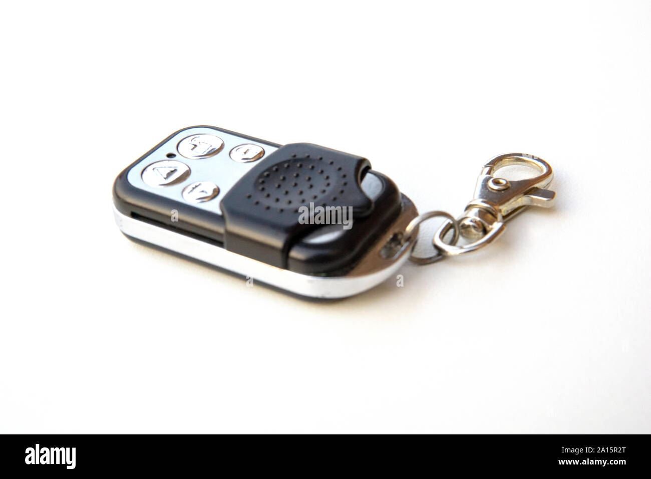 Automatic door remote with keychain isolated on a white background ...