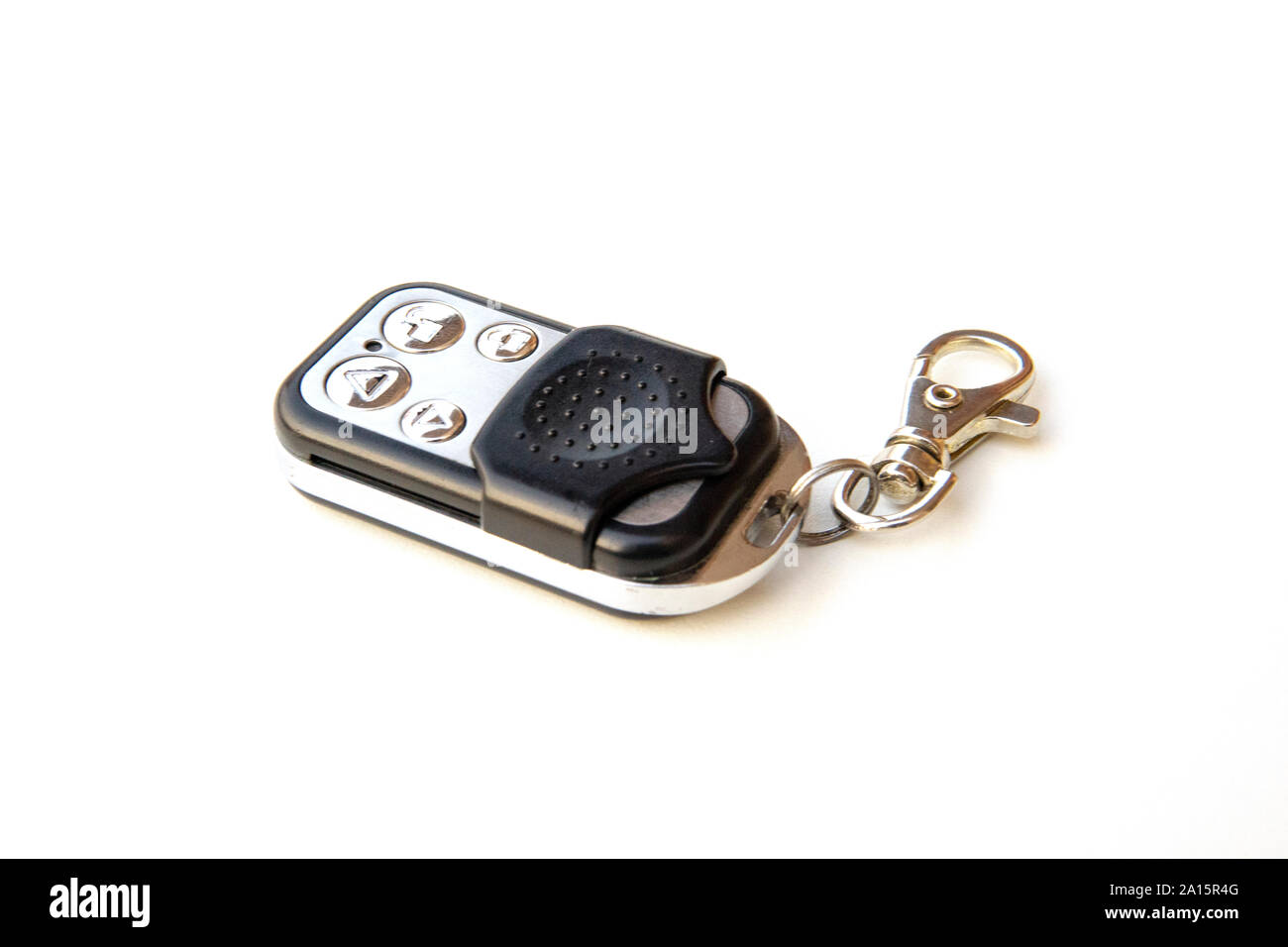 Automatic door remote with keychain isolated on a white background ...