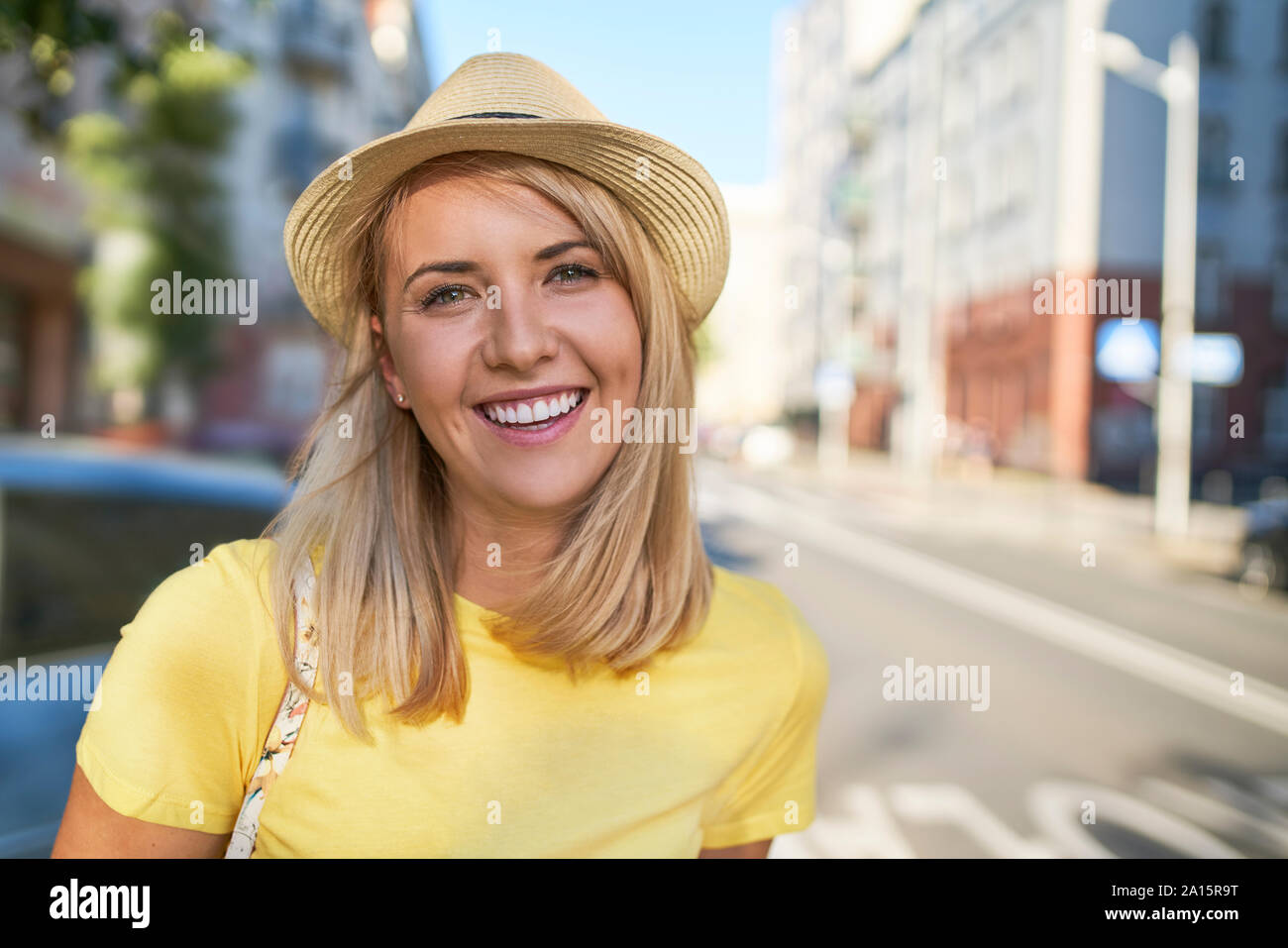 Beautiful young happy woman in hi-res stock photography and images - Alamy