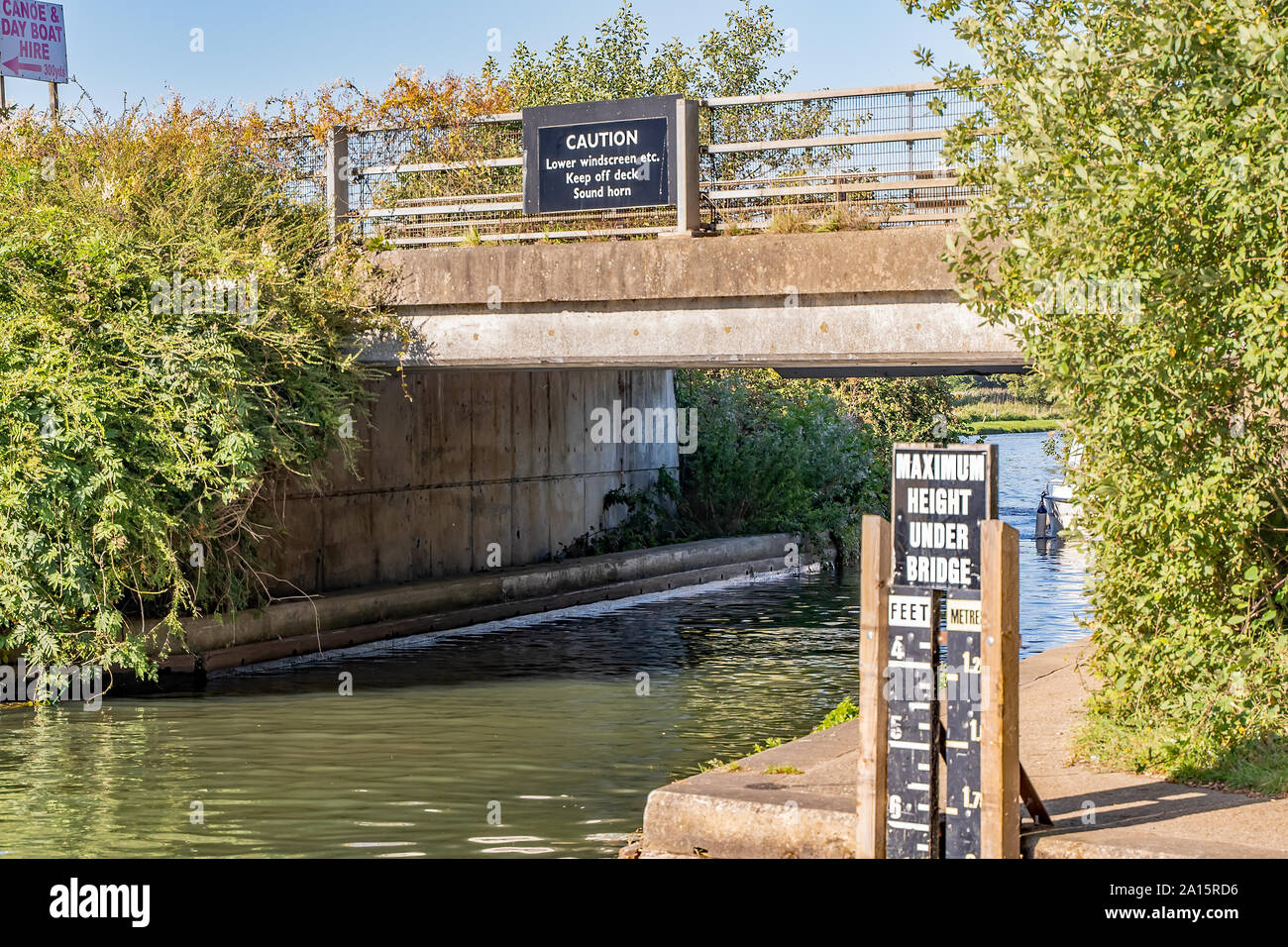 The low bridge on the River Ant in Wayford, a village on the Norfolk ...