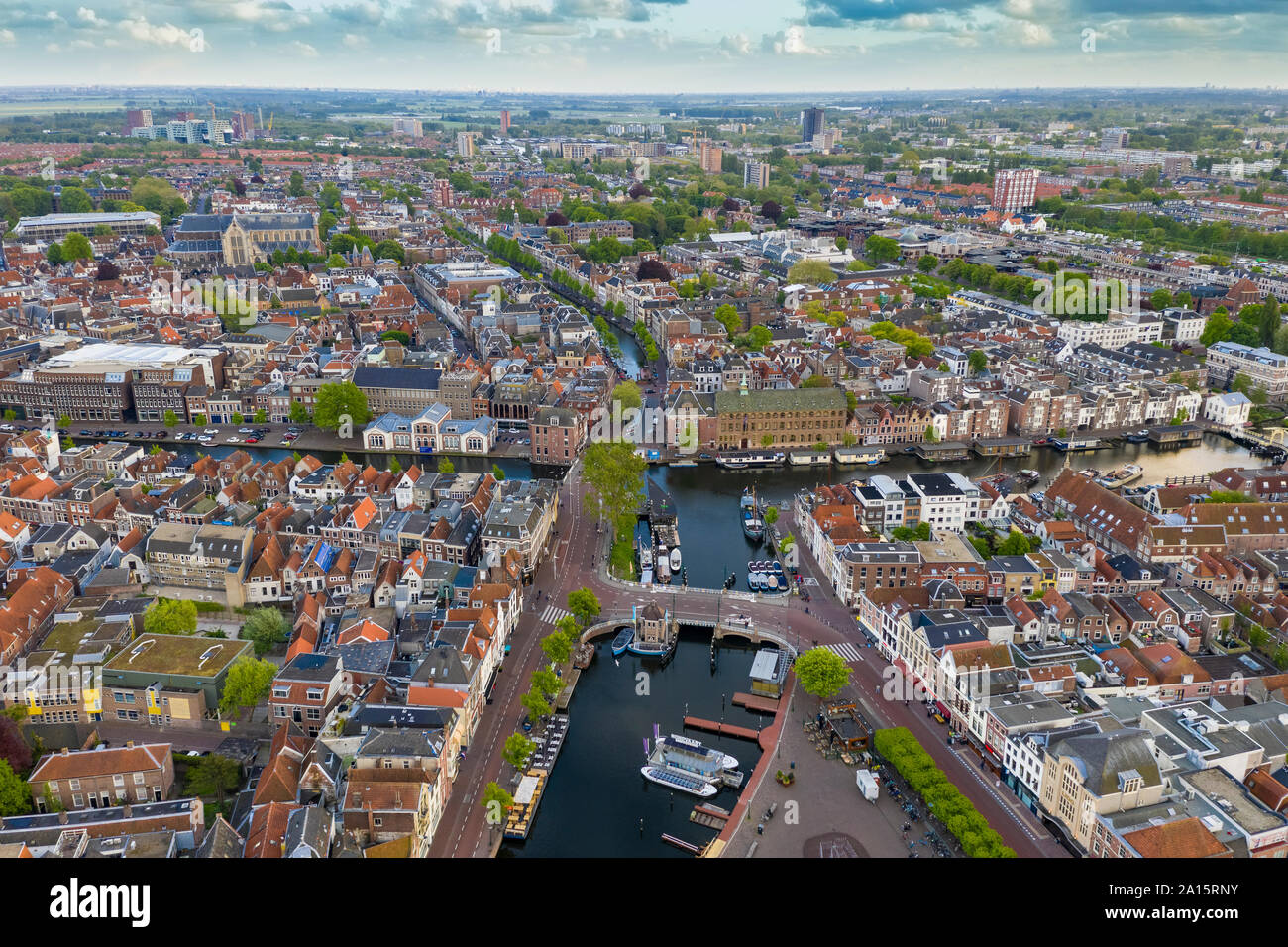 Dutch cityscape harbor aerial view hi-res stock photography and images - Alamy