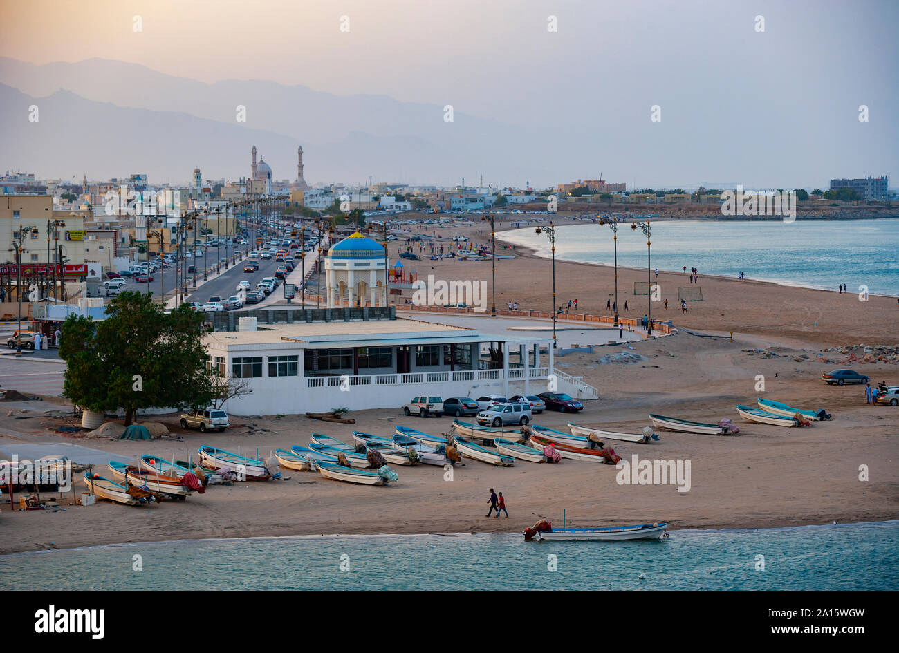 Beach in the evening, Sur, Oman Stock Photo - Alamy