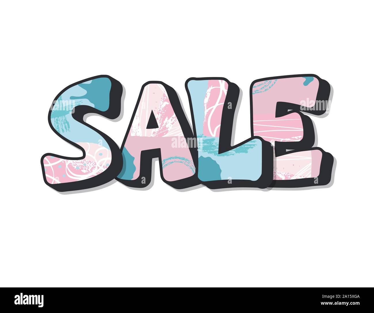 Sale text for promo isolated. Vector lettering Stock Vector Image & Art ...