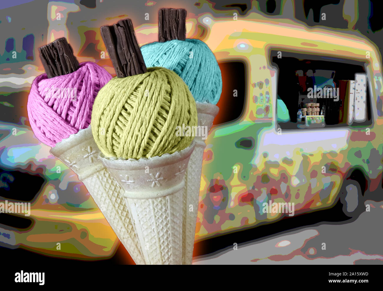 99 ice cream illustration hi-res stock photography and images - Alamy