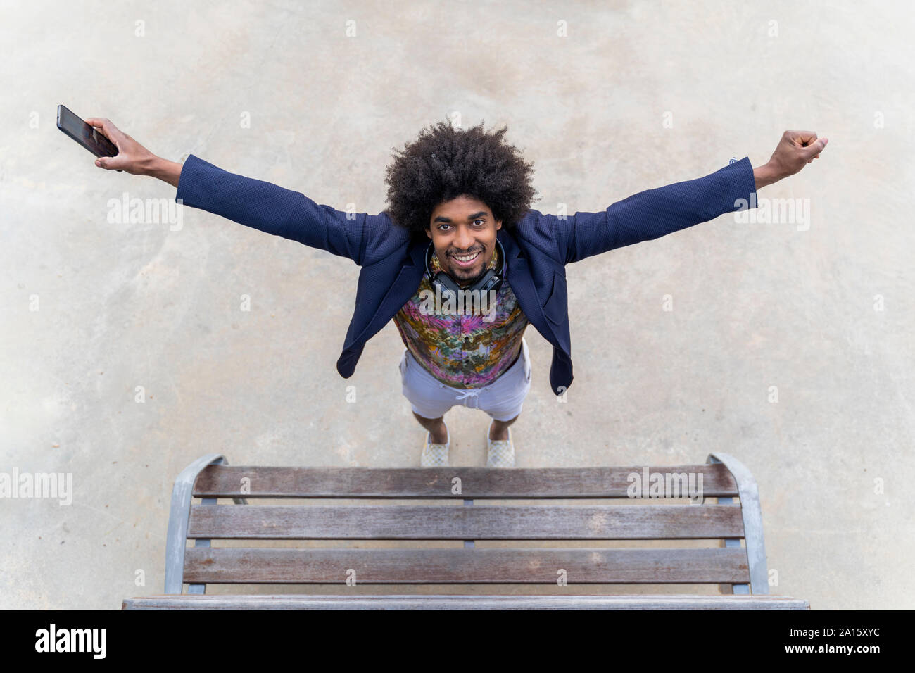 Portrait funky cheerful man hi-res stock photography and images - Alamy