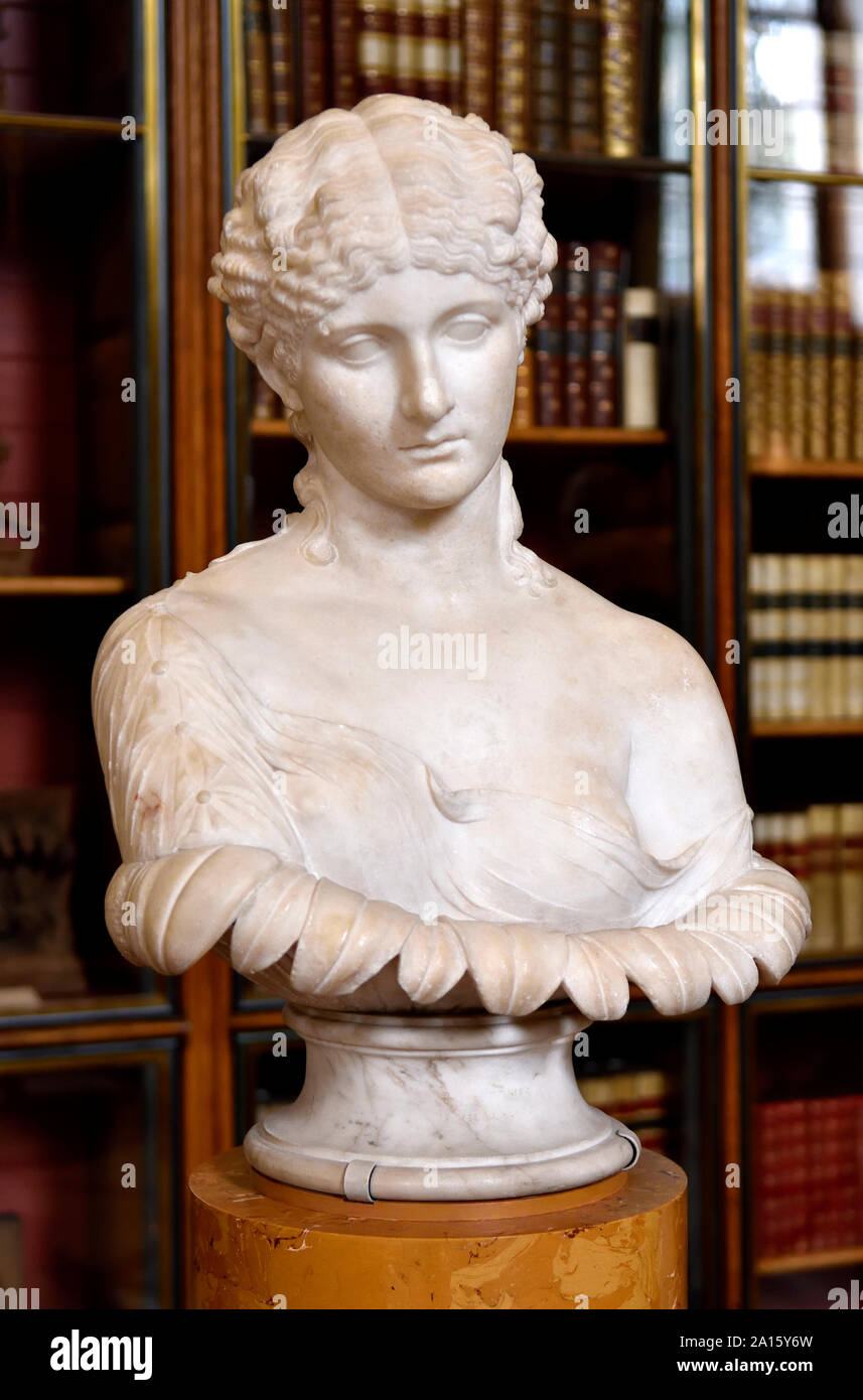 Marble bust of Clytie (Roman, c40-50AD) in the Grenville Library, British Museum, Bloomsbury ...