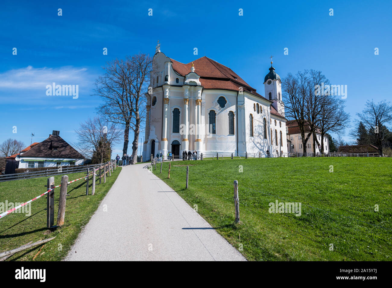 Exterior of Wieskirche Church, Steingaden, Bavaria, Germany Stock Photo ...