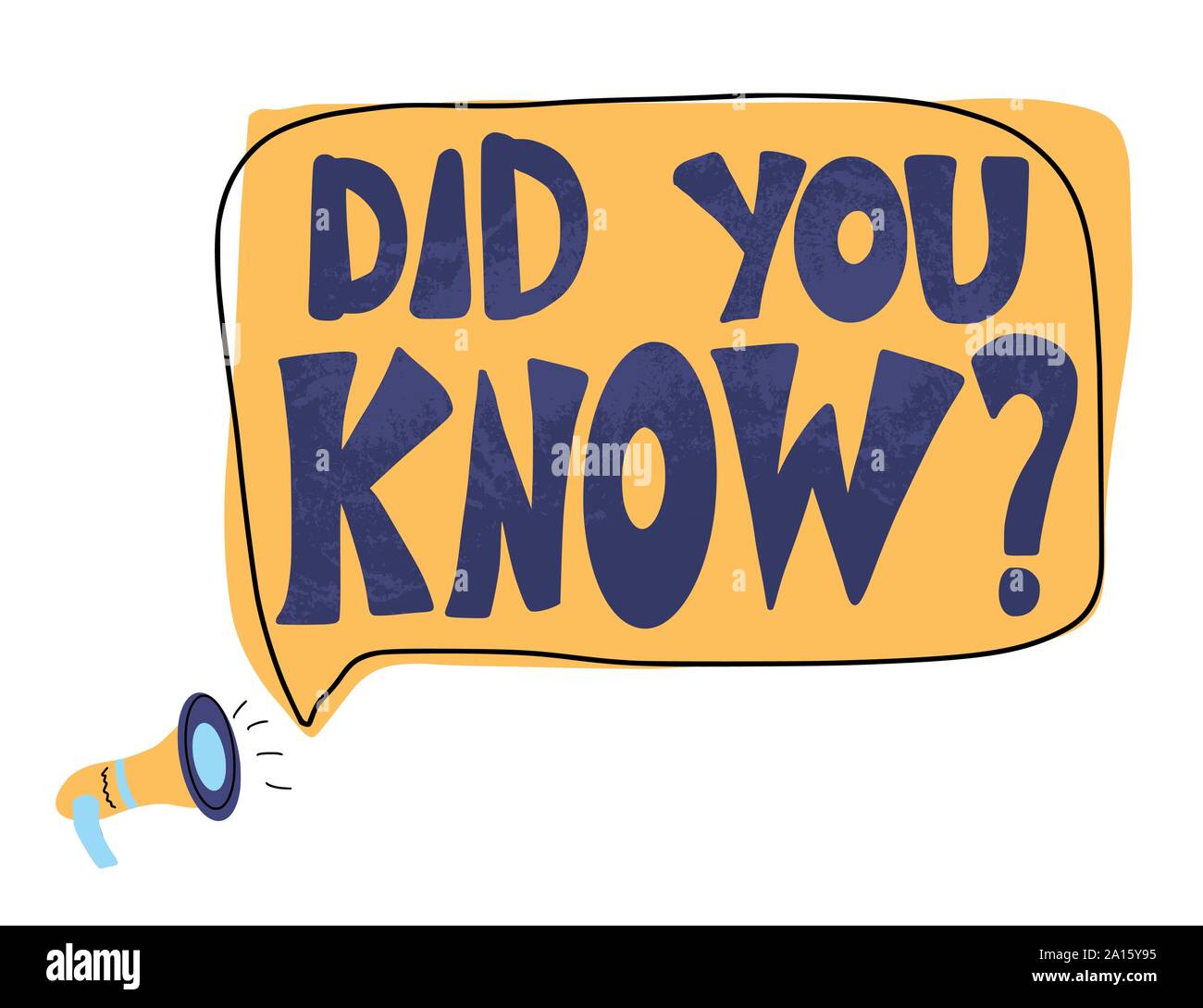 Do you know quote with speech bubbles and megaphone. Vector stylized ...