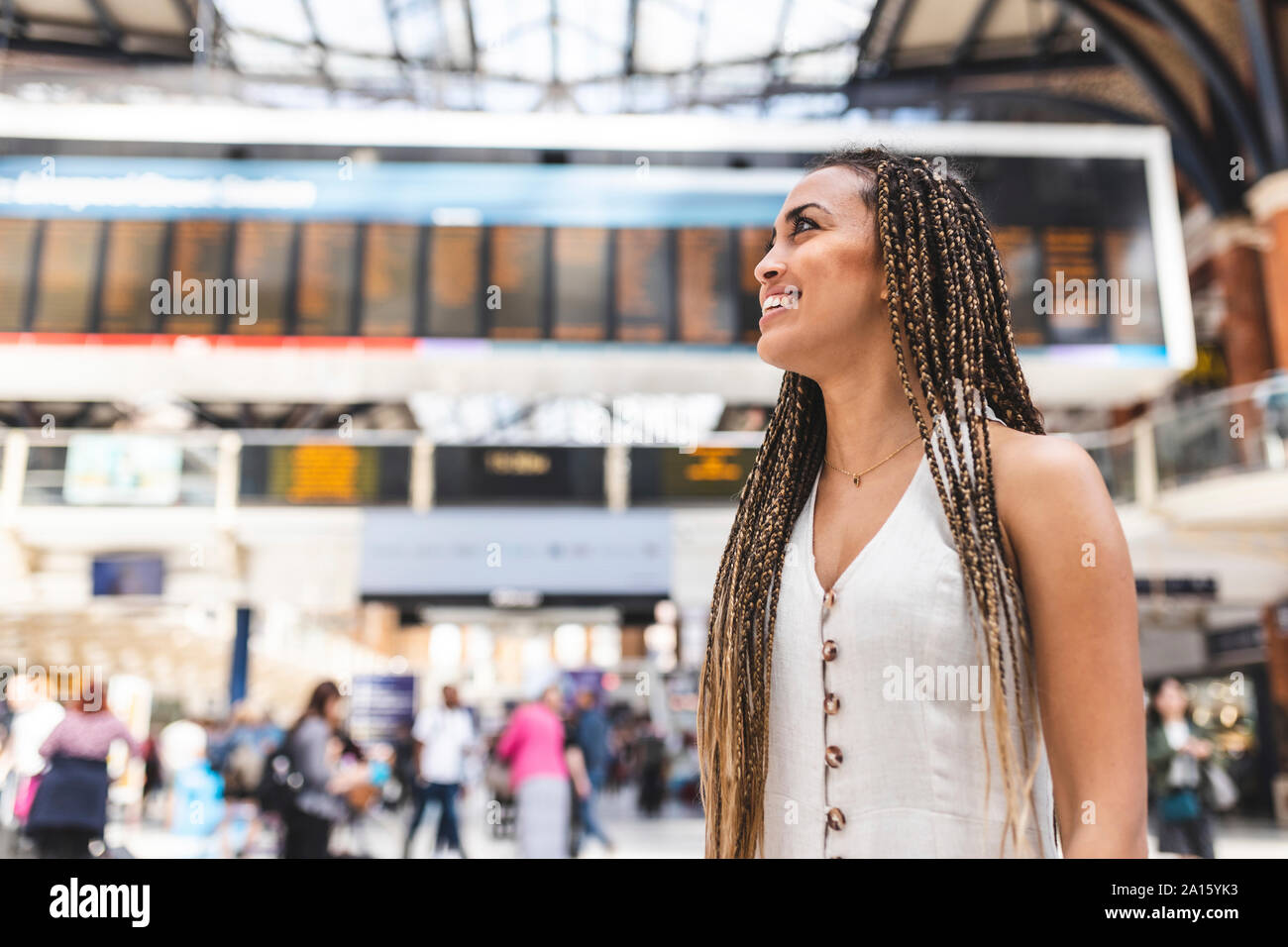 Happy person train uk hi-res stock photography and images - Alamy