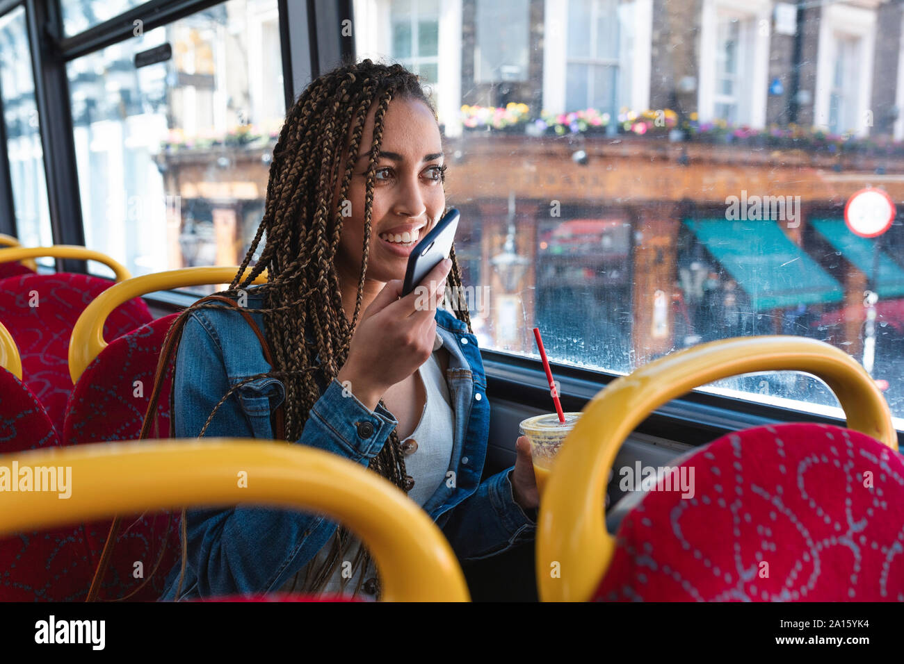 Woman sitting bus window bus hi-res stock photography and images - Alamy