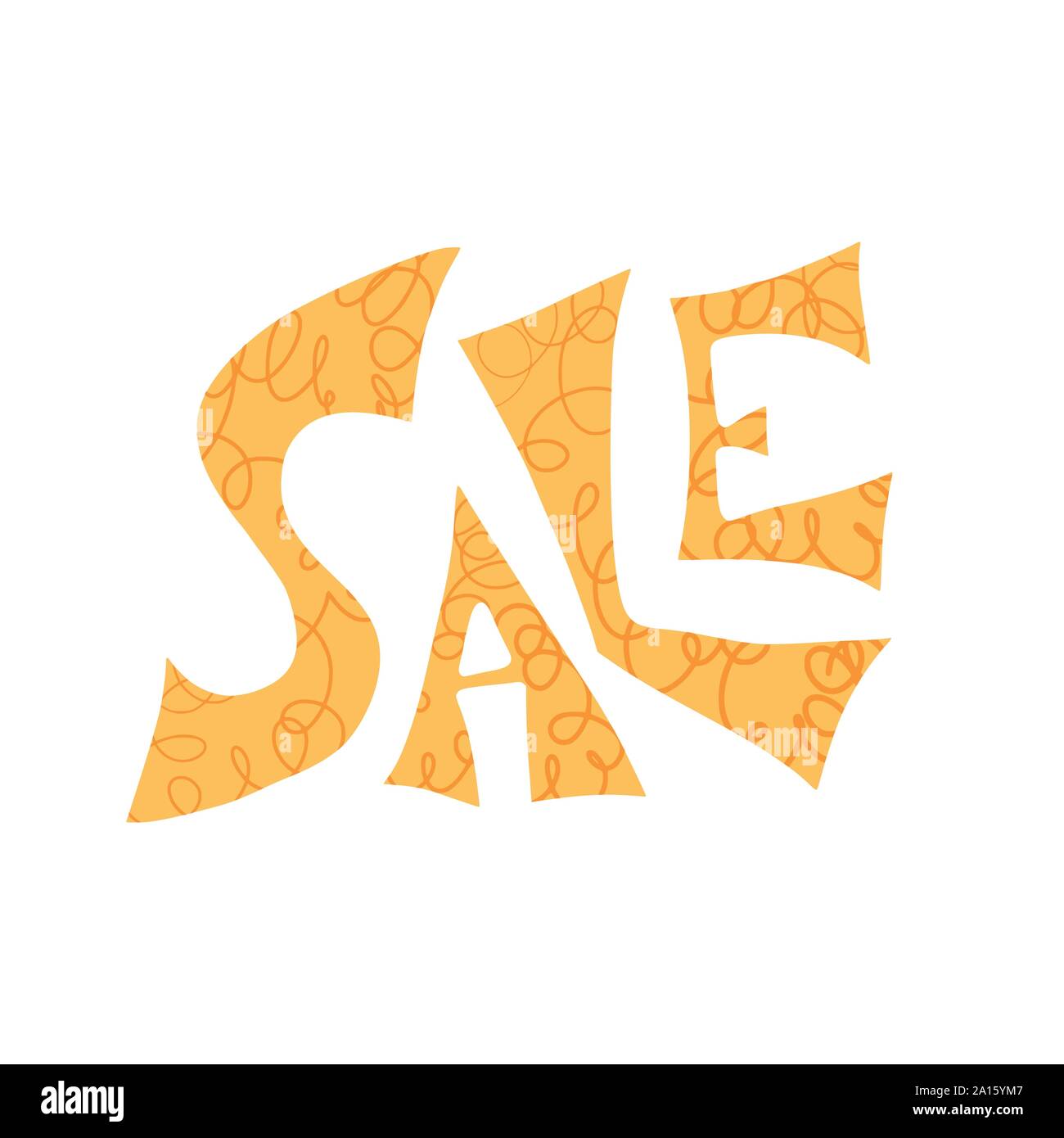 Sale text. Stylized promotion lettering isolated. Word for advertising ...