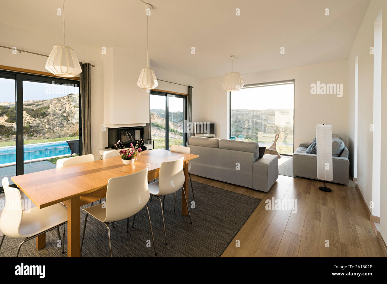 Home interior of a modern house Stock Photo - Alamy