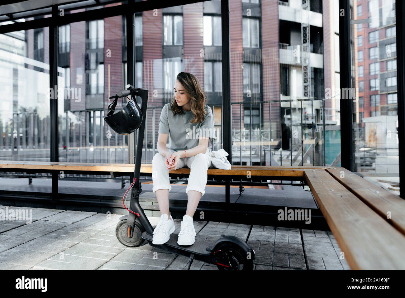 Women on a mobility scooter hi-res stock photography and images - Alamy