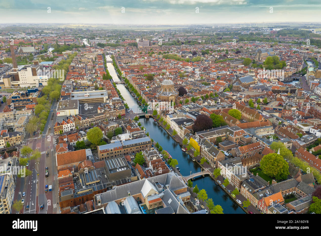 Aerial view leiden city hi-res stock photography and images - Alamy