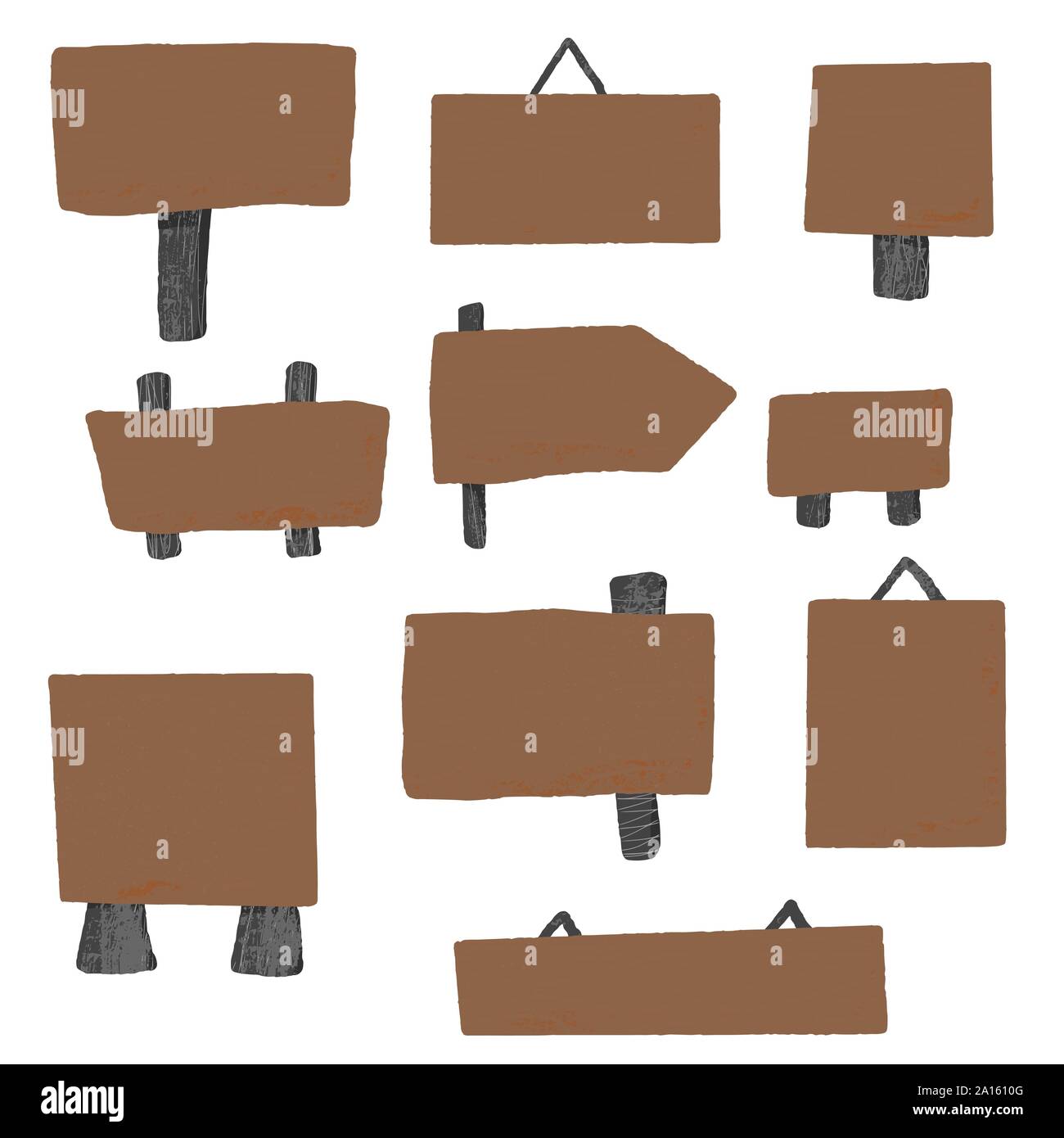 Set of sign plates isolated. Vector badges for text. Collection of ...