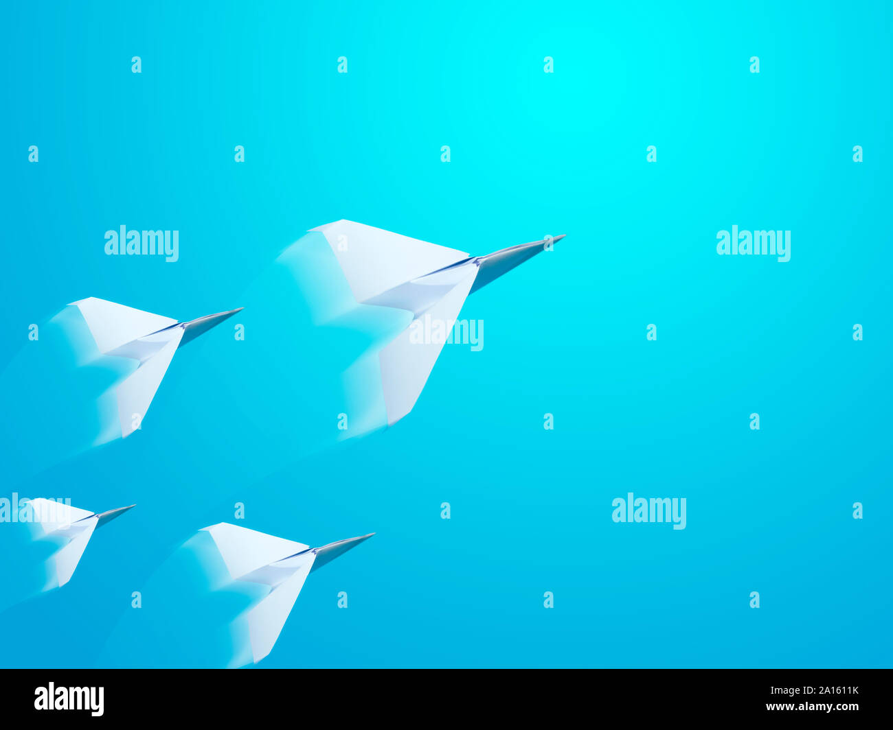 Paper plane flying transportation hi-res stock photography and images ...