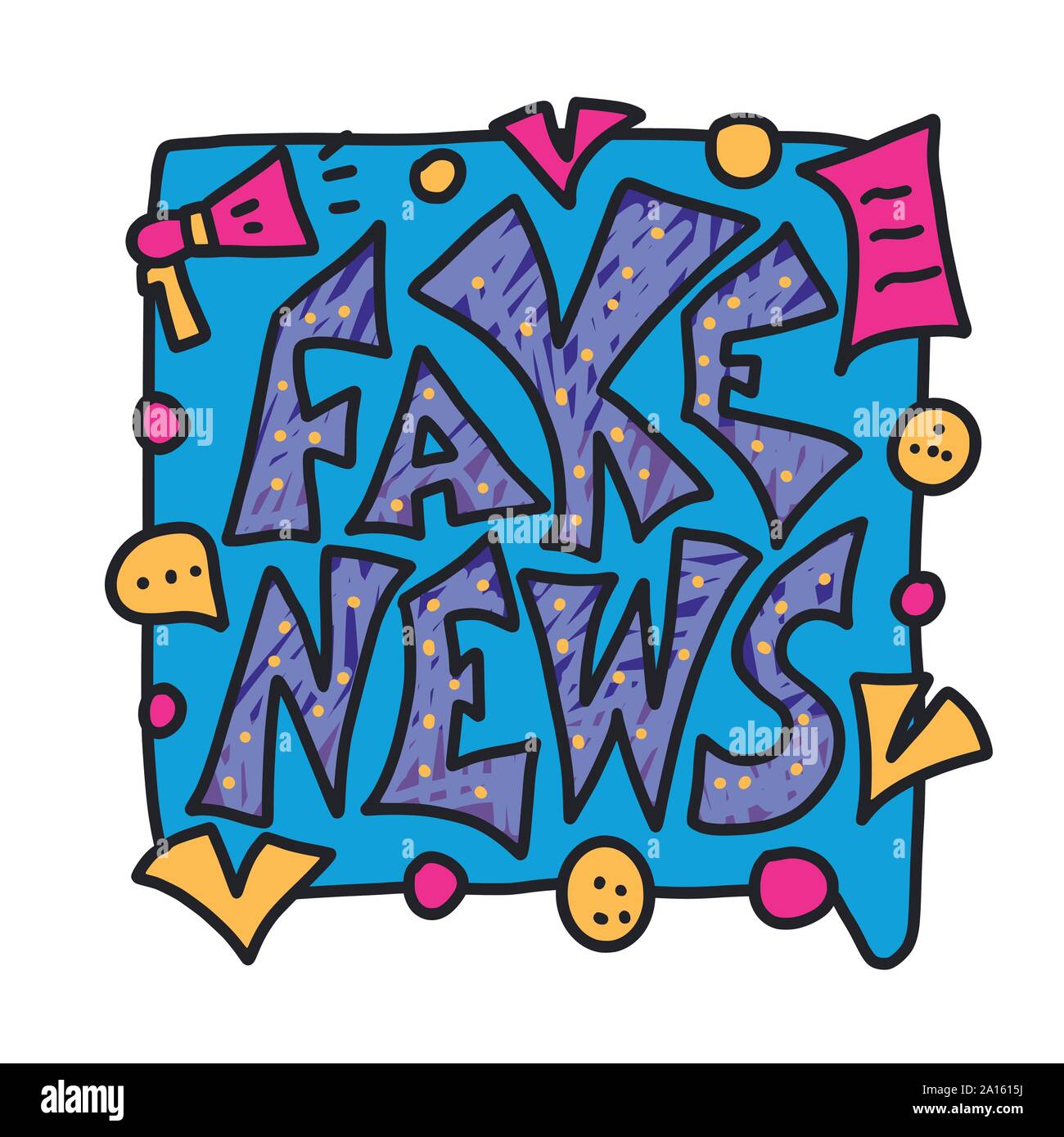 Fake news message and speech bubble. Banner design template with ...