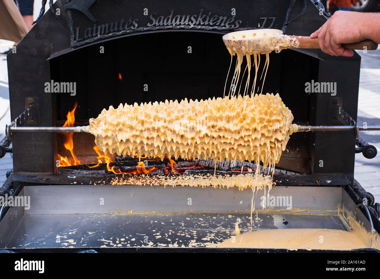 Sakotis, Lithuanian and Polish traditional cuisine layered cake tree ...