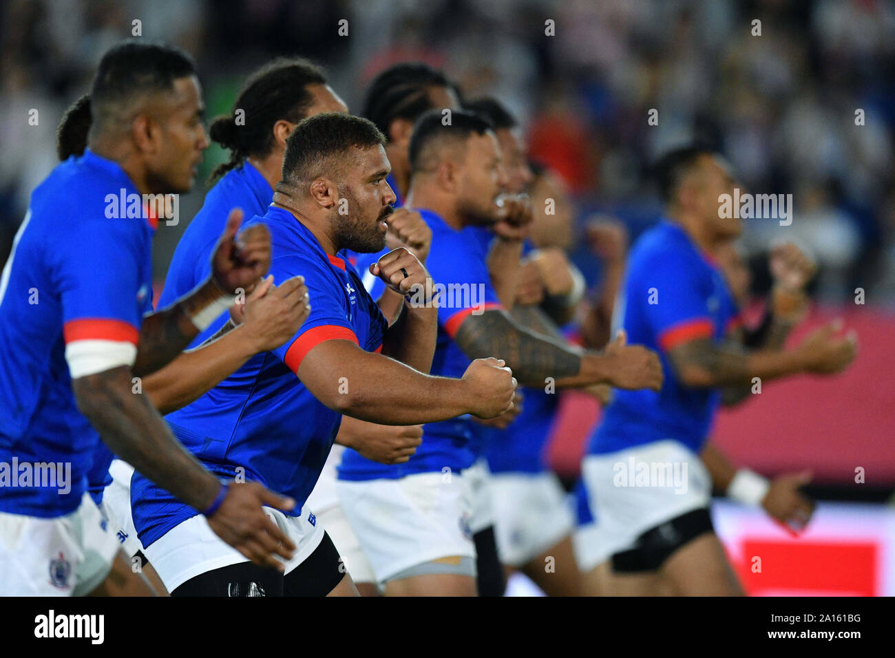 Kumagaya, Saitama, Japan. 24th Sep, 2019. Samoa team group (SAM) Rugby ...