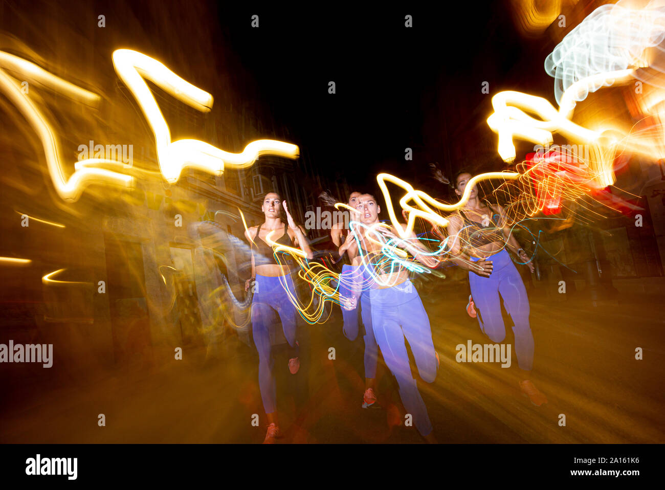 Active women multiple exposure hi-res stock photography and images - Alamy